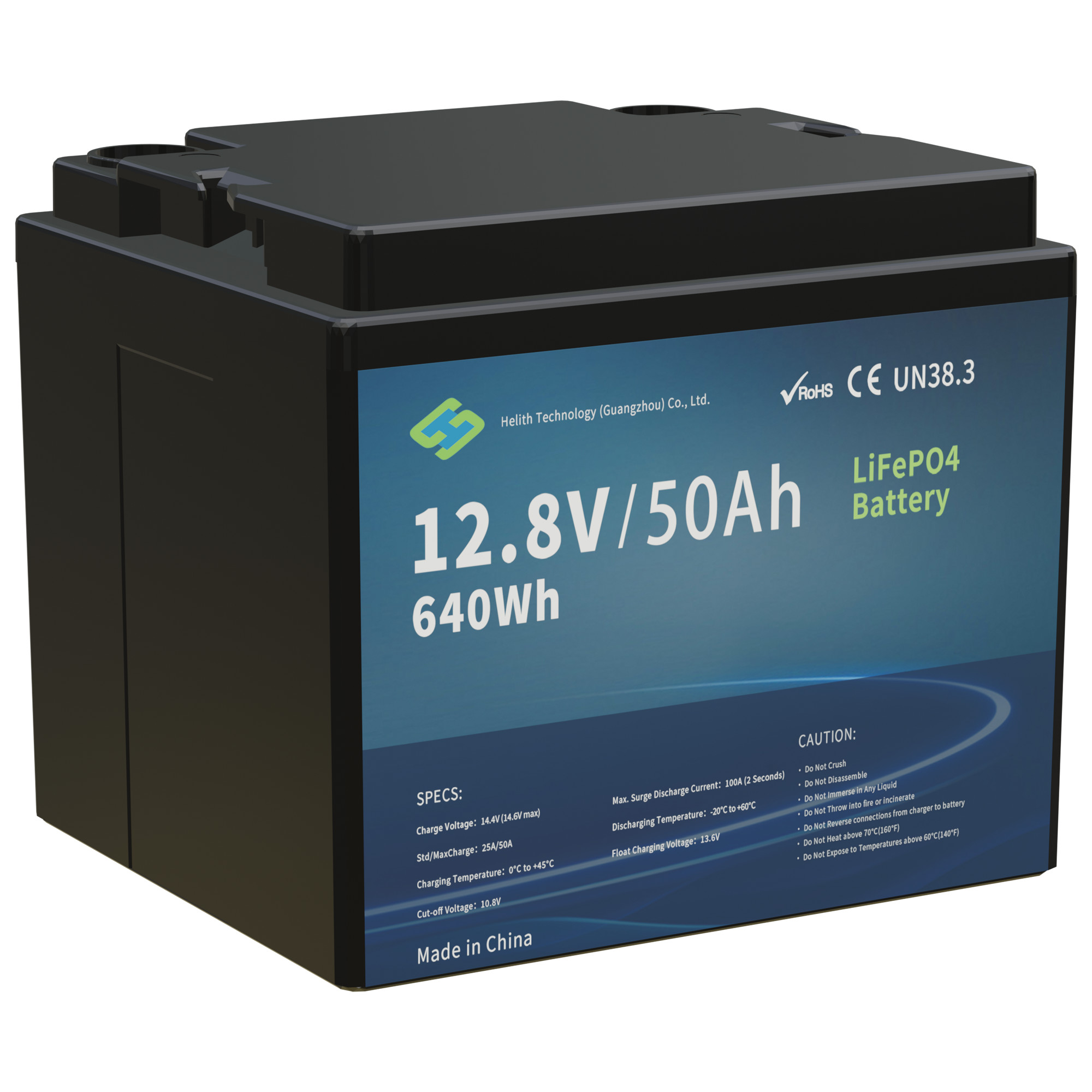 12.8V 50A Electric Motorcycle Lithium Battery 4S1P Configuration